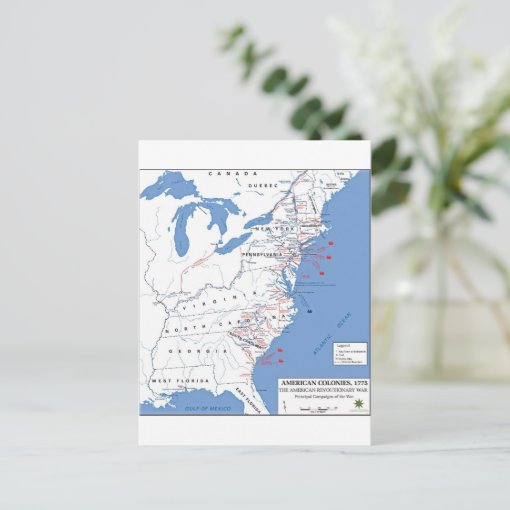 Military Campaigns of the American Revolution Postcard | Zazzle