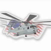 Military CH-53E Helicopter Sticker | Zazzle