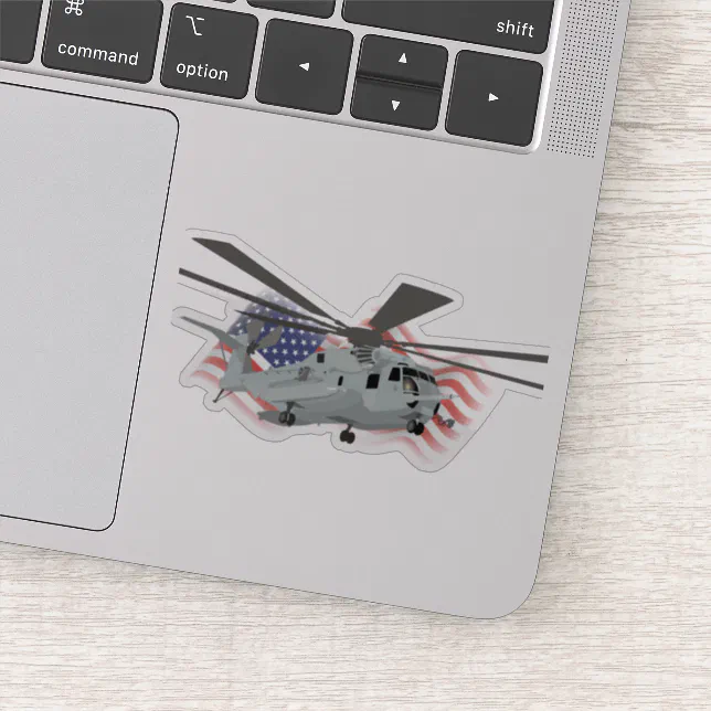Military CH-53E Helicopter Sticker | Zazzle
