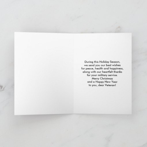 Military Christmas American Flag to Veterans Holiday Card | Zazzle