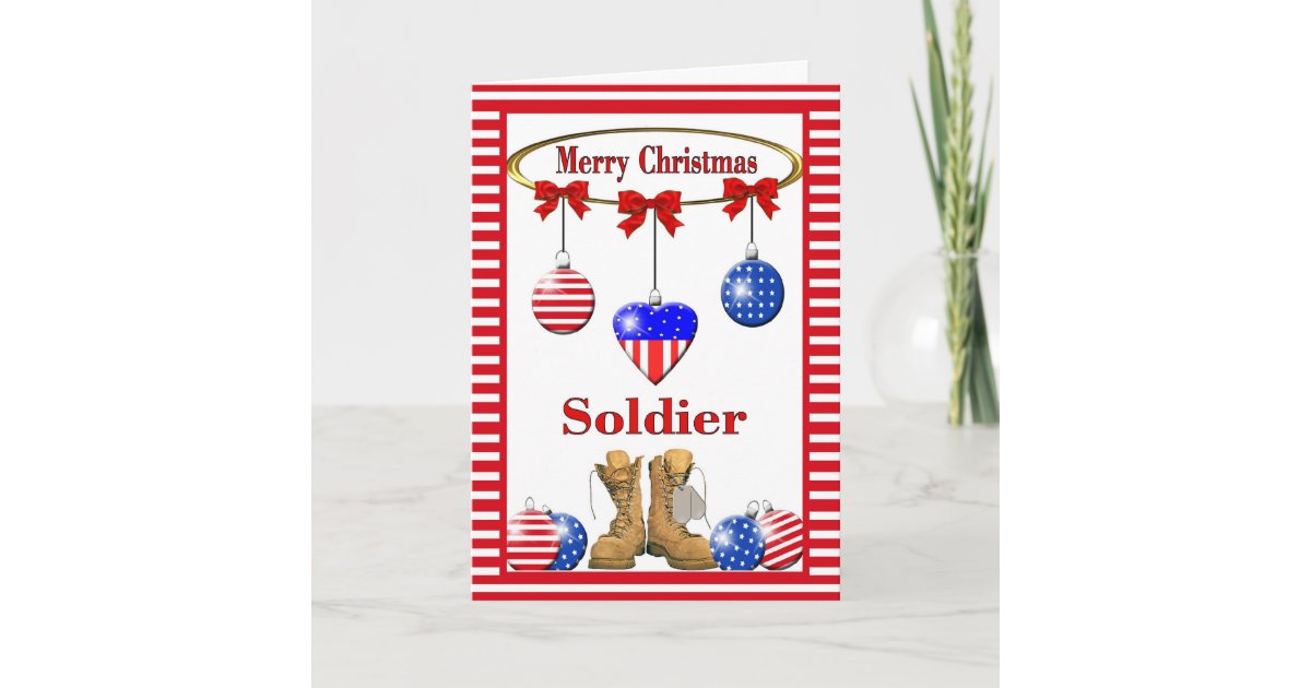 Military Christmas Card for Soldier | Zazzle
