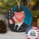 Military Christmas Gift Airman Photo Soldier Name Ceramic Ornament | Zazzle