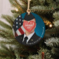 Military Christmas Gift Airman Photo Soldier Name Ceramic Ornament | Zazzle