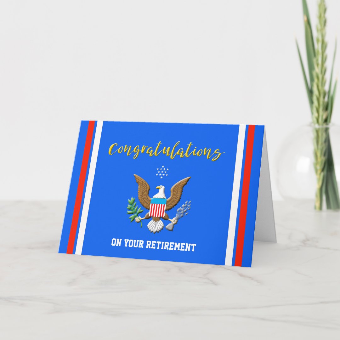 Military Coast Guard Retirement Defense emblem Card | Zazzle