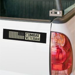 Military Combat Veteran Bumper Sticker | Zazzle