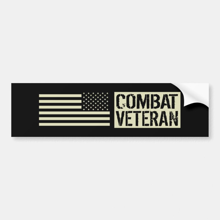 Military Combat Veteran Bumper Sticker | Zazzle