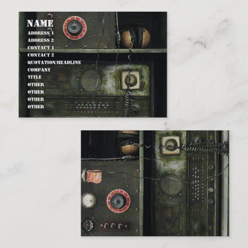 Military Comms Vintage Radio Equipment Business Card | Zazzle