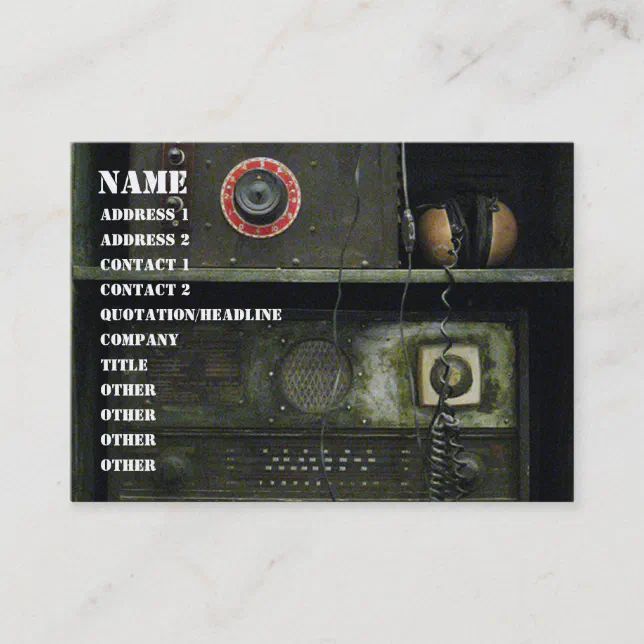 Military Comms Vintage Radio Equipment Business Card | Zazzle