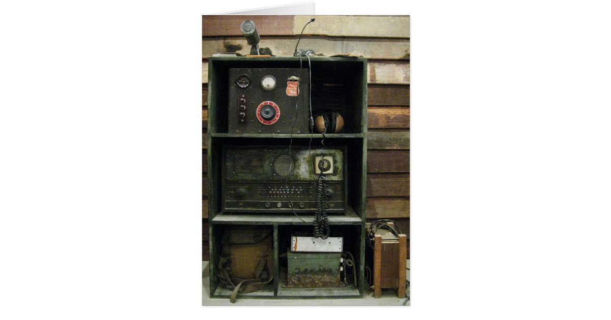 Military Comms Vintage Radio Equipment Card | Zazzle