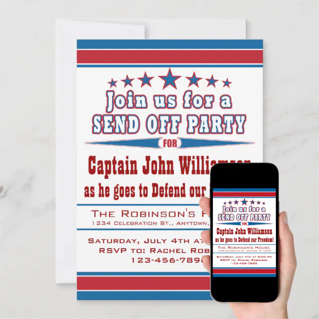 Military Deployment Send Off Party Invitation | Zazzle