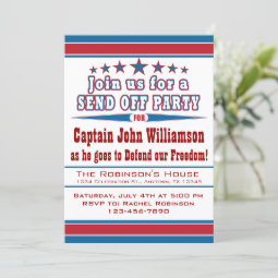 Military Deployment Send Off Party Invitation | Zazzle
