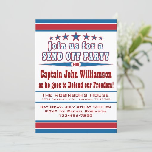 Military Deployment Send Off Party Invitation | Zazzle
