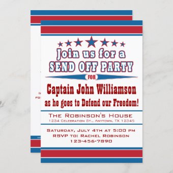 Military Deployment Send Off Party Invitation | Zazzle