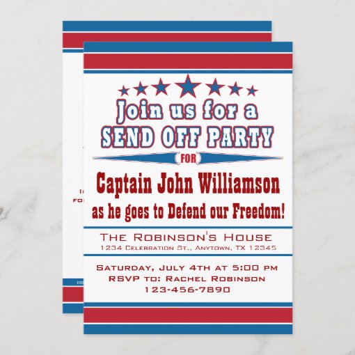 Military Deployment Send Off Party Invitation | Zazzle