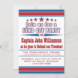 Military Deployment Send Off Party Invitation | Zazzle