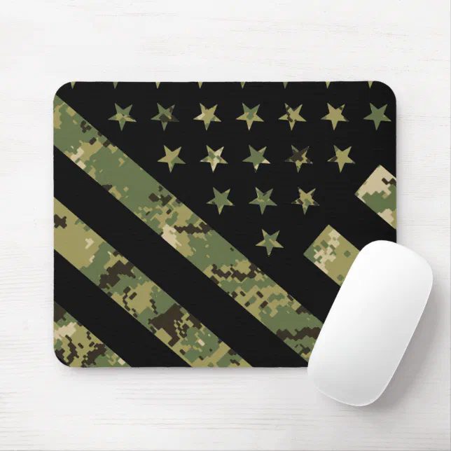 Military Digital Camouflage US Flag Mouse Pad | Zazzle