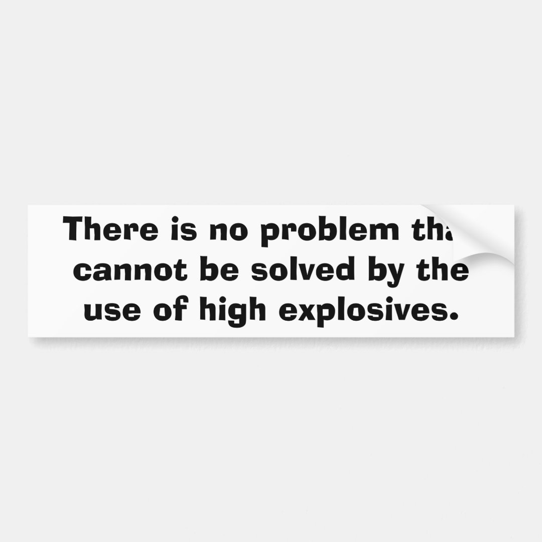 MILITARY - Explosives Bumper Sticker | Zazzle