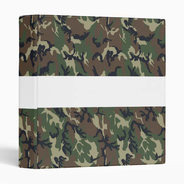 Military Forest Camouflage Background 3 Ring Binder | Zazzle