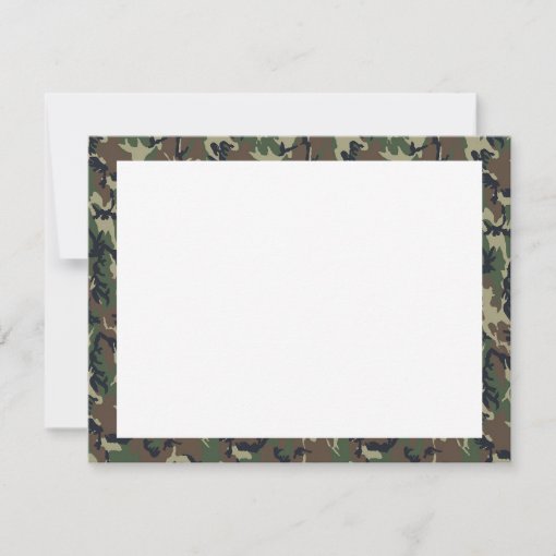 Military Forest Camouflage Background Invitation | Zazzle