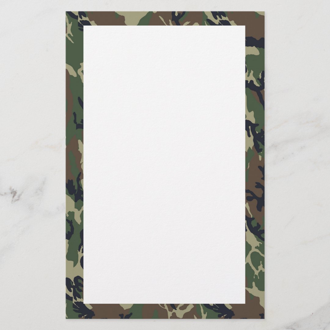 Military Forest Camouflage Pattern Stationery | Zazzle