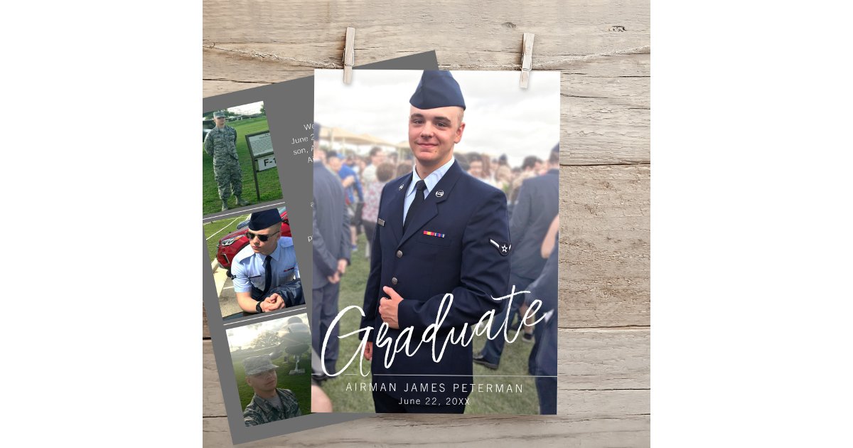 Military Graduate Photo Basic Training Graduation Announcement | Zazzle