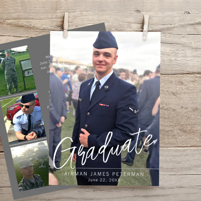 Military Graduate Photo Basic Training Graduation Announcement | Zazzle