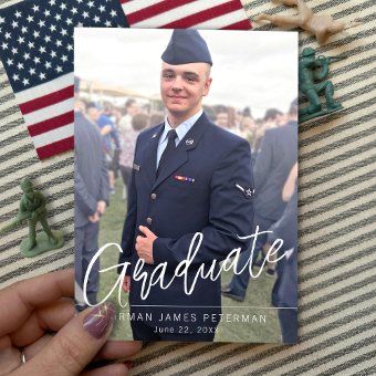 Military Graduate Photo Basic Training Graduation Announcement | Zazzle
