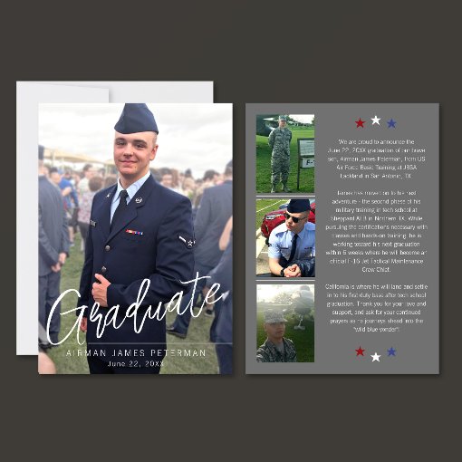 Military Graduate Photo Basic Training Graduation Announcement | Zazzle