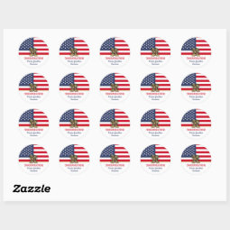 Military Graduation Army Boot Camp Patriotic Classic Round Sticker | Zazzle