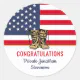 Military Graduation Army Boot Camp Patriotic Classic Round Sticker | Zazzle