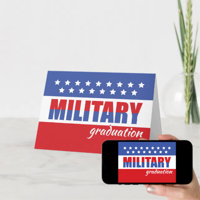 Military Graduation Congratulations with Stars Card | Zazzle