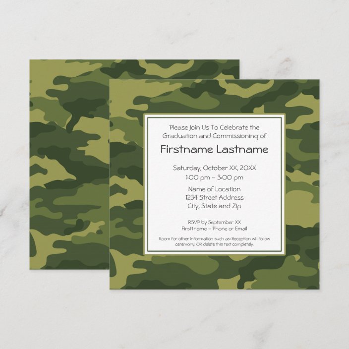 Military Graduation or Commissioning Party Invitation | Zazzle