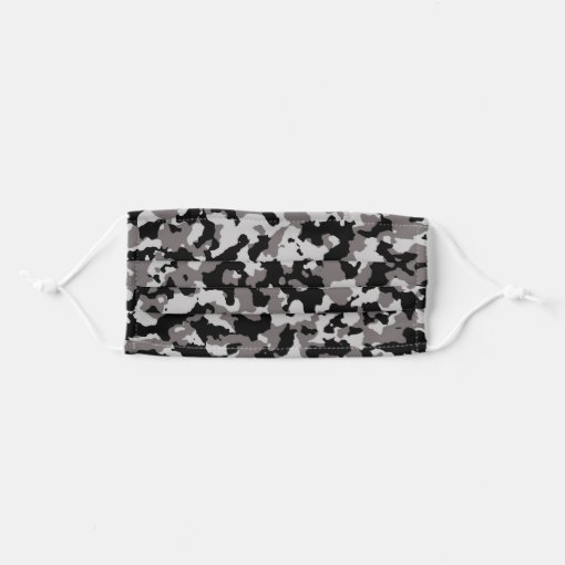 Military Gray Camo Camouflage Pattern Adult Cloth Face Mask | Zazzle