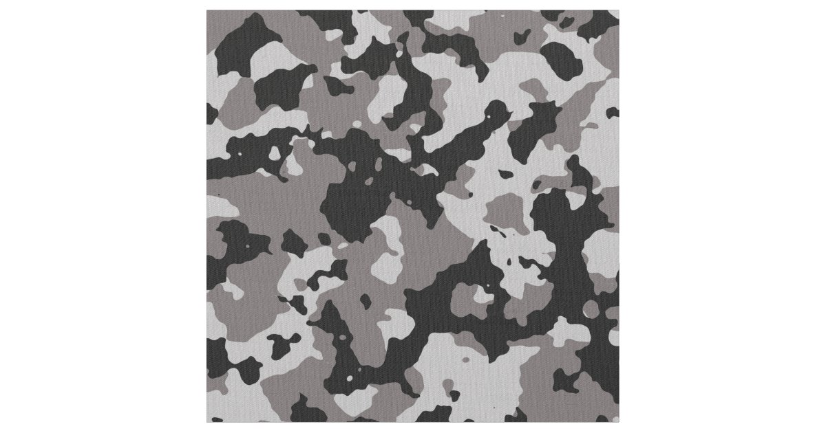 Military Gray Camouflage Pattern Fabric | Zazzle