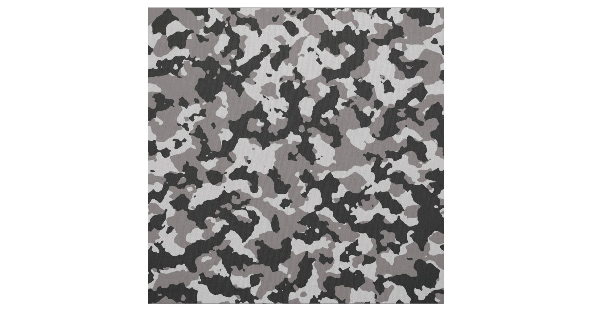 Military Gray Camouflage Pattern Fabric | Zazzle