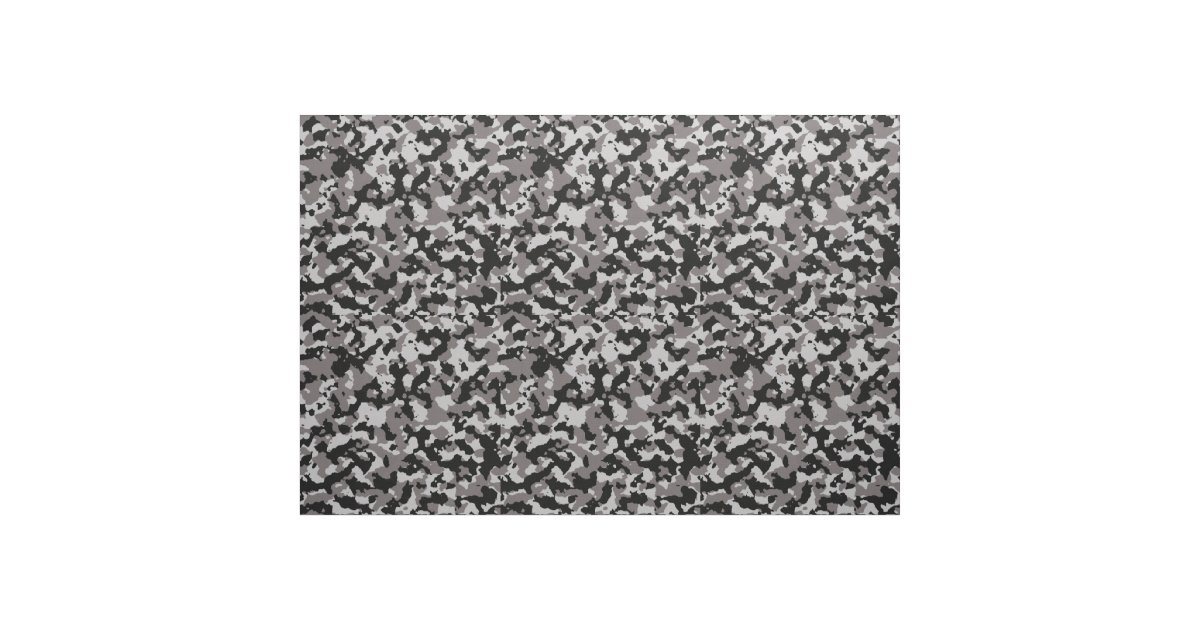 Military Gray Camouflage Pattern Fabric | Zazzle