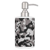 Military Gray Camouflage Pattern Soap Dispenser & Toothbrush Holder ...