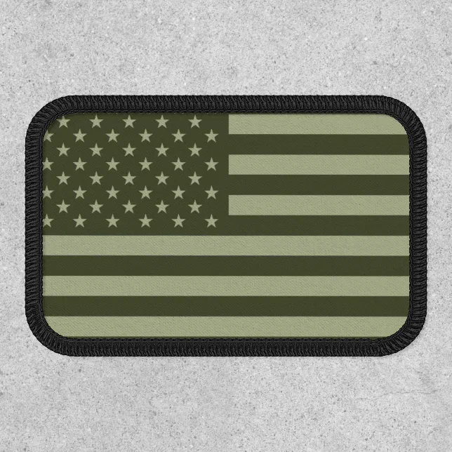 Military Green American Flag USA Patch | Zazzle