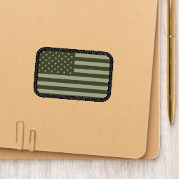 Military Green American Flag USA Patch | Zazzle