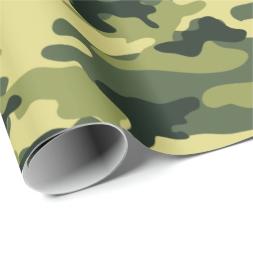 Military Green Camouflage Camo Pattern Wrapping Paper | Zazzle