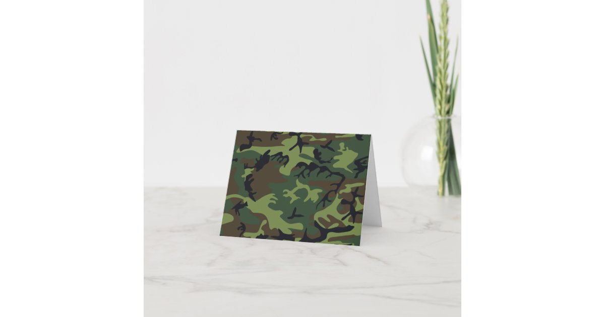 Military Green Camouflage Card | Zazzle.com