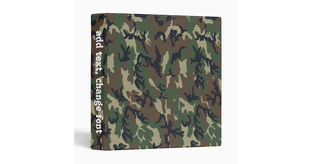 Military Green Camouflage Pattern Binder | Zazzle