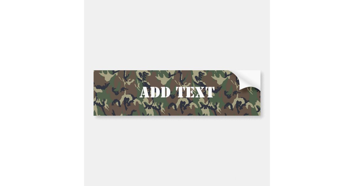 Military Green Camouflage Pattern Bumper Sticker | Zazzle