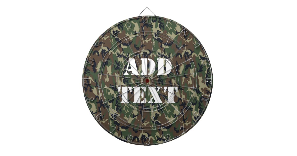 Military Green Camouflage Pattern Dart Board | Zazzle