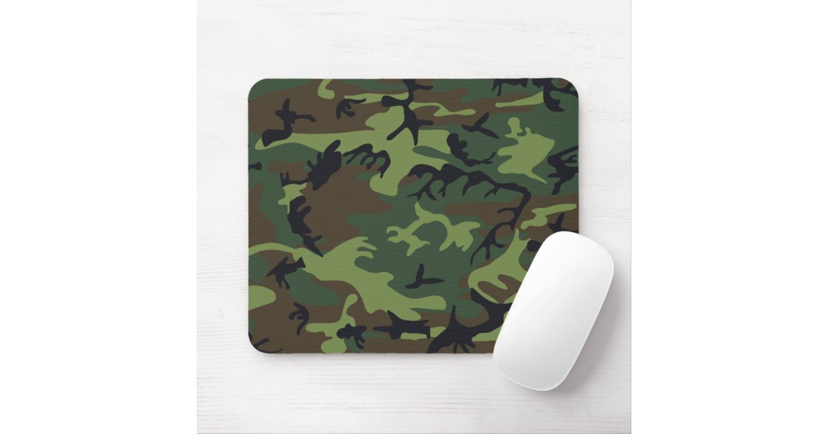 Military Green Camouflage Pattern Mouse Pad | Zazzle