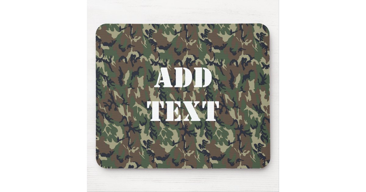Military Green Camouflage Pattern Mouse Pad | Zazzle