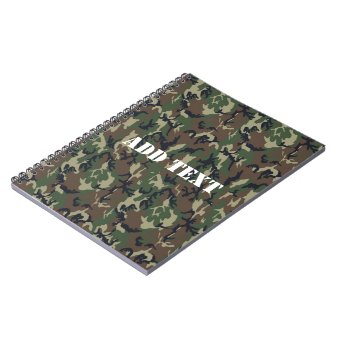 Military Green Camouflage Pattern Notebook | Zazzle