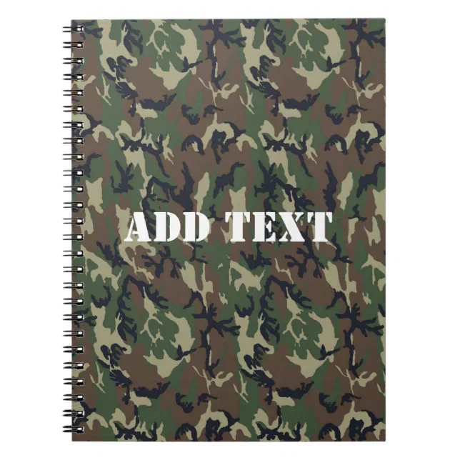 Military Green Camouflage Pattern Notebook | Zazzle