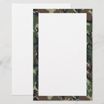Military Green Camouflage Pattern Stationery | Zazzle