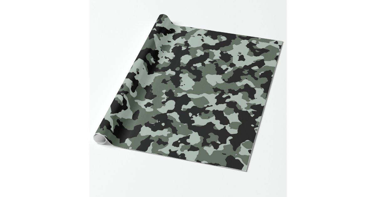 Military Green Camouflage Pattern Wrapping Paper | Zazzle